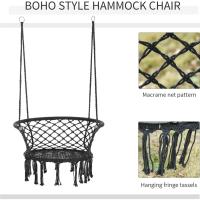 China Outdoor Furniture Macrame Cotton Rope Hammock Chair Swings for Indoor and Outdoor for sale