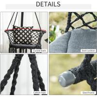 China Outdoor Furniture Macrame Cotton Rope Hammock Chair Swings for Indoor and Outdoor for sale