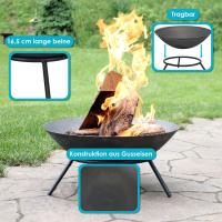 China Stocked Round Firepit for Wood Burning in Backyard Garden and Outdoor Gatherings for sale