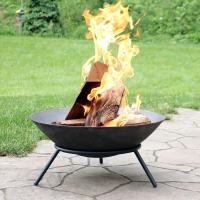 China Stocked Round Firepit for Wood Burning in Backyard Garden and Outdoor Gatherings for sale