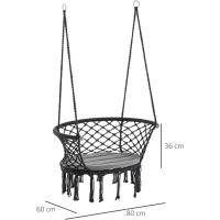 China Outdoor Furniture Macrame Cotton Rope Hammock Chair Swings for Indoor and Outdoor for sale