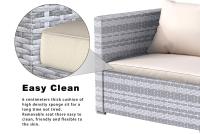 China AJUNION Wicker Rattan Garden Sofa Outdoor Lounge Set 4 Piece with Y Mail Packing for sale