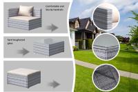 China AJUNION Wicker Rattan Garden Sofa Outdoor Lounge Set 4 Piece with Y Mail Packing for sale