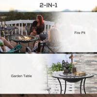 China Outdoor Garden Bonfire Camping Wood Burning Firepit with Ice Bucket and Mosaic Fire Pit for sale