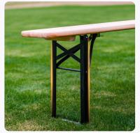 China Outdoor Portable Patio Bar Solid Wood Rectangular Folding Table and Benches Chair Set for sale