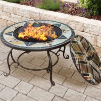China Outdoor Garden Picnic Firepit with Portable Wood Burning Firepit and Korean Charcoal BBQ for sale