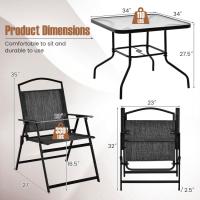 China Mail Packing Square Dining Table and Teslin Chair Set for Outdoor Garden Cafe Restaurant for sale