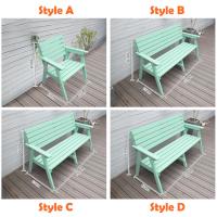 China Outdoor Courtyard Solid Wooden Double Chair Bench with Table Enjoy Your Patio in Style for sale