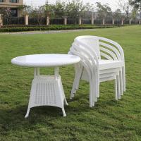 China Plastic Rattan Stackable Cafe Dining Arm Chair for Wedding Banquet in Outdoor Garden for sale