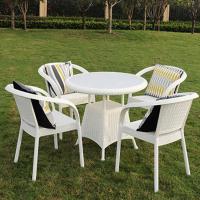 China Plastic Rattan Stackable Cafe Dining Arm Chair for Wedding Banquet in Outdoor Garden for sale