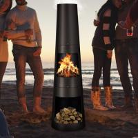 China Outdoor Patio Garden Camping Fire Pit with Poker Cast Iron Charcoal Fireplace Chimenea for sale