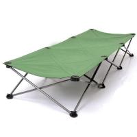 China Ultralight Collapsible Portable Folding Camping Bed for Adult NO Inflatable Metal Fabric for sale