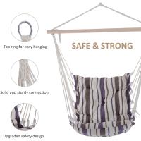 China 3.1kg AJUNION Outdoor Swing Hammock Seat Modern Style Hanging Cotton Rope Swing Chair for sale