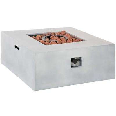 China Grey Stone Propane Gas Stove Fire Pit Table for Outdoor Indoor Backyard Patio Garden for sale