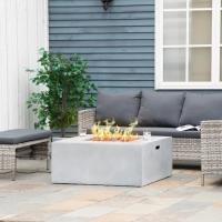China Grey Stone Propane Gas Stove Fire Pit Table for Outdoor Indoor Backyard Patio Garden for sale