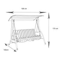 China Comfortable and Durable 3 Seater Garden Swing Chair with Canopy Weight Capacity 340kg for sale