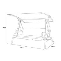 China Comfortable and Durable 3 Seater Garden Swing Chair with Canopy Weight Capacity 340kg for sale