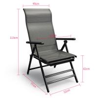 China Outdoor Indoor Foot Pedal Mesh Fabric Pvc Chair Folding Sleeping Lounge Chair for Beach for sale