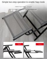 China Outdoor Indoor Foot Pedal Mesh Fabric Pvc Chair Folding Sleeping Lounge Chair for Beach for sale