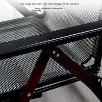 China Outdoor Indoor Foot Pedal Mesh Fabric Pvc Chair Folding Sleeping Lounge Chair for Beach for sale