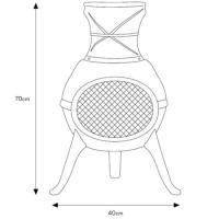 China Metal Outdoor Patio Backyard Garden Camping Heavy Duty Steel Wood Burning Firepit Charcoal Fire Pit Fireplace Chimenea with Rain Cap for sale
