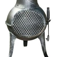 China Metal Outdoor Patio Backyard Garden Camping Heavy Duty Steel Wood Burning Firepit Charcoal Fire Pit Fireplace Chimenea with Rain Cap for sale