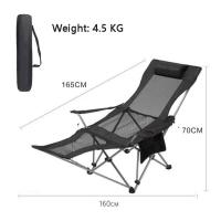 China Aluminium Outdoor Folding Camping Chair Portable and Adjustable Moon Beach Lounger Chair for sale