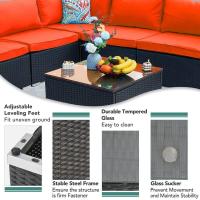 China Steel Tube Frame AJUNION PE Rattan Garden Furniture Sofa Set for Outdoor Leisure Time for sale