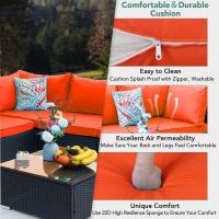 China Steel Tube Frame AJUNION PE Rattan Garden Furniture Sofa Set for Outdoor Leisure Time for sale
