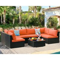 China Steel Tube Frame AJUNION PE Rattan Garden Furniture Sofa Set for Outdoor Leisure Time for sale