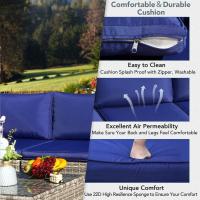China Modern Design PE Rattan Outdoor Furniture Set for Garden Wicker Weave Sectional Sofa Set for sale