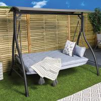 China AJUNION 3 Seater Outdoor Swing Bed Patio Swings Hanging Chair Mail Packing Y Included for sale