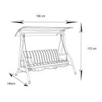 China AJUNION 3 Seater Outdoor Swing Bed Patio Swings Hanging Chair Mail Packing Y Included for sale
