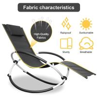 China Modern Outdoor Furniture Folding Zero Gravity Rocking Chair for Patio Garden and Beach for sale