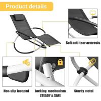 China Modern Outdoor Furniture Folding Zero Gravity Rocking Chair for Patio Garden and Beach for sale