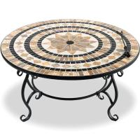 China Multi-functional Mosaic Fire Pit for Bonfire Camping and Charcoal BBQ Grill Table for sale