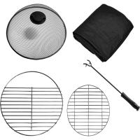 China Multi-functional Mosaic Fire Pit for Bonfire Camping and Charcoal BBQ Grill Table for sale