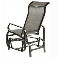 China Metal Frame Outdoor Bistro Patio Garden Single Rocking Lounge Chair with Custom Logo for sale