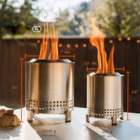 China Outdoor Camping Stainless Steel Tabletop Fire Pit with Smokeless Wood Pellet Burning for sale