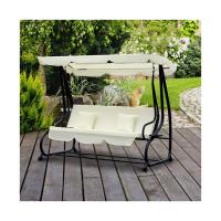 China Garden Swing Hanging Chair with Powder-coated Finish and Spring Hook W120xL200xH164cm for sale