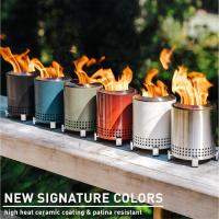 China Outdoor Camping Stainless Steel Tabletop Fire Pit with Smokeless Wood Pellet Burning for sale