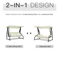 China Garden Swing Hanging Chair with Powder-coated Finish and Spring Hook W120xL200xH164cm for sale
