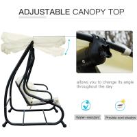 China Garden Swing Hanging Chair with Powder-coated Finish and Spring Hook W120xL200xH164cm for sale