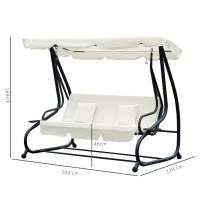 China Garden Swing Hanging Chair with Powder-coated Finish and Spring Hook W120xL200xH164cm for sale