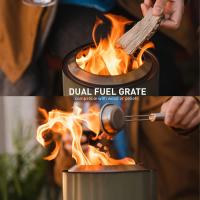 China Outdoor Camping Stainless Steel Tabletop Fire Pit with Smokeless Wood Pellet Burning for sale