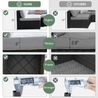 China Outdoor Furniture AJUNION 7 Piece PE Rattan Wicker Sectional Sofa Set for Garden for sale