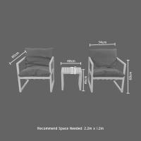 China Outdoor Leisure Aluminum Garden Chair Aluminum Lounge Set L 45 x W48 x H45cm Aluminum for sale