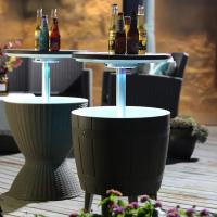 China 48.5*48.5*57.5cm Custom Logo Ice Cooler Lift Top Coffee Wine Beer Table for Outdoor Camping for sale