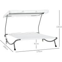 China Adjustable Canopy Steel Frame Hammock for Outdoor Poolside Lounging and Relaxation for sale