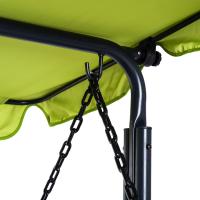 China Polyester Cushion AJUNION Outdoor Swing Canopy Hammock 3 Seater Patio Swing Chair with Adjustable Canopy for sale